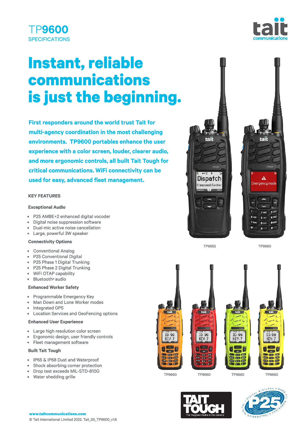 Tait Tp9660 16 Keys Alpha Prime Communications